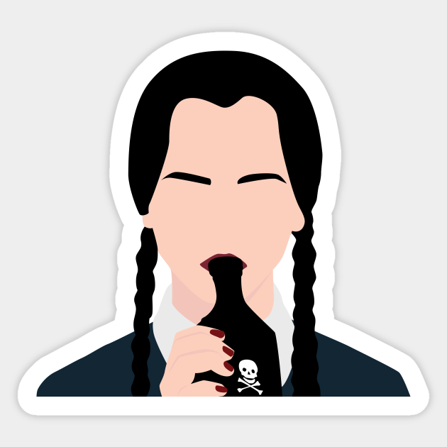 Wednesday. - Wednesday Addams - Sticker | TeePublic